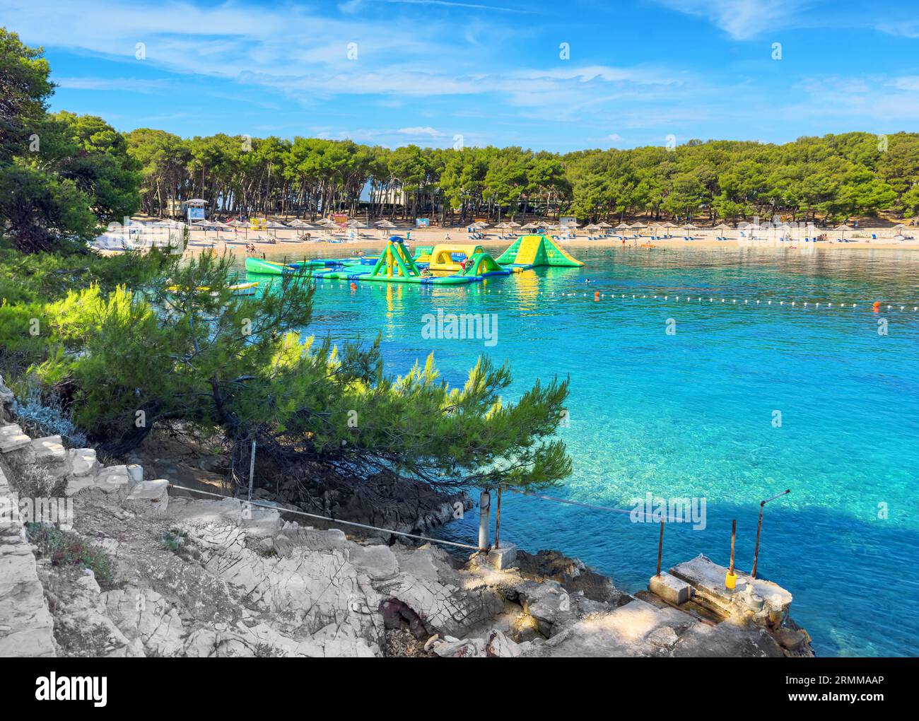 People blue inflatable water park hi-res stock photography and images ...