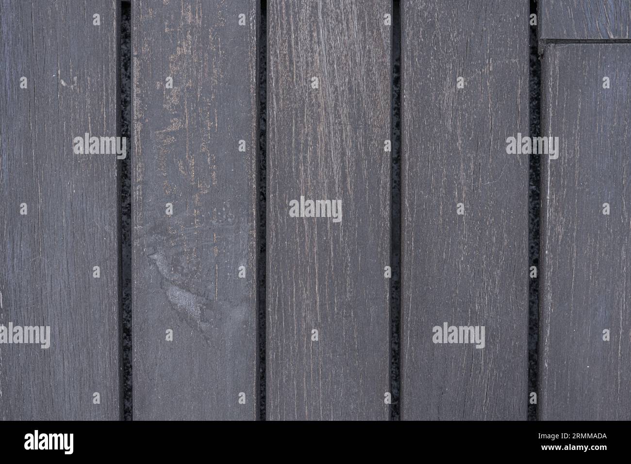 Dark unvarnished wooden planks on the floor of a terrace. Vector wood ...