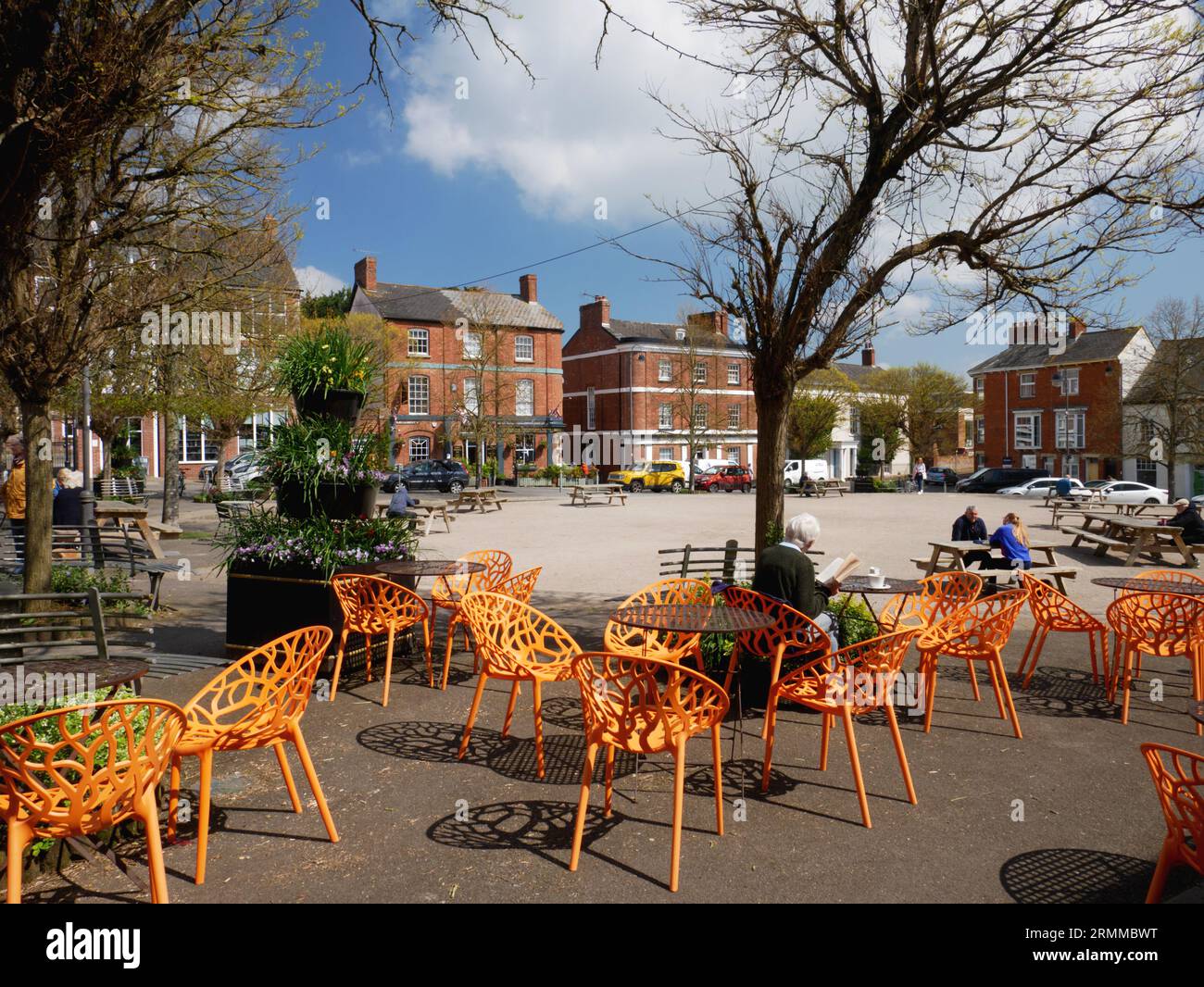 Town Square, Crediton, Devon Stock Photo - Alamy