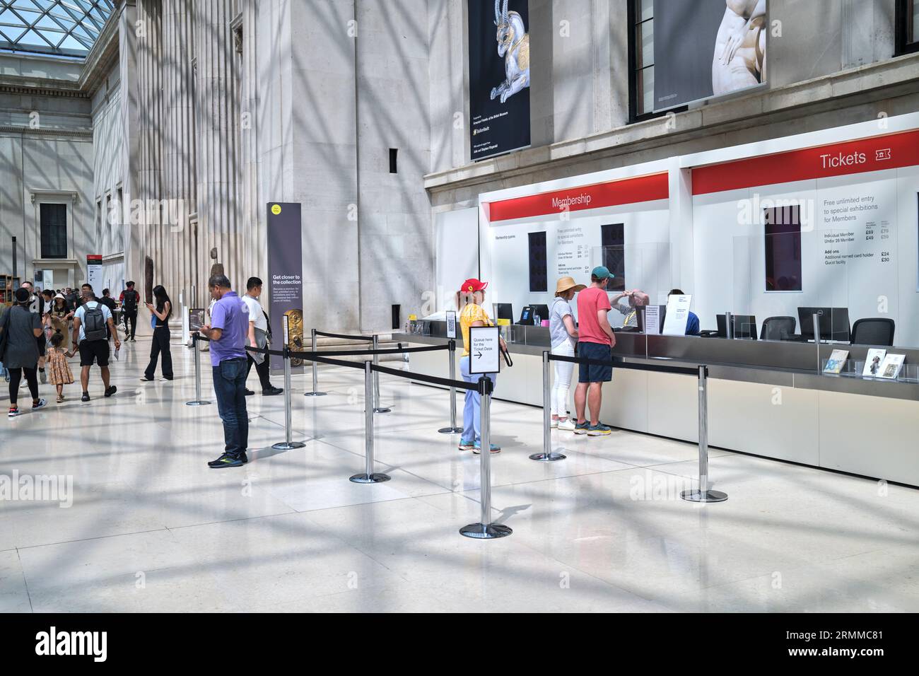 Ticket Booth in the Great Court of the British Museum London England UK ...