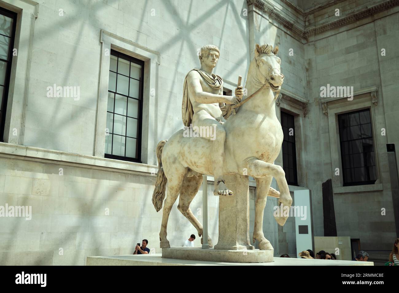 Marble Statue of Boy on Horseback from Rome in the Great Court at the ...