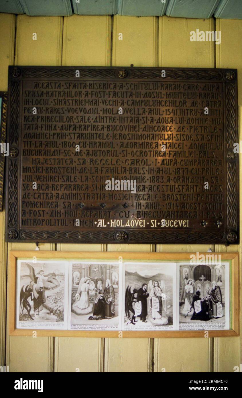 Suceava County, Romania, approx. 2000. Inscription describing the ...