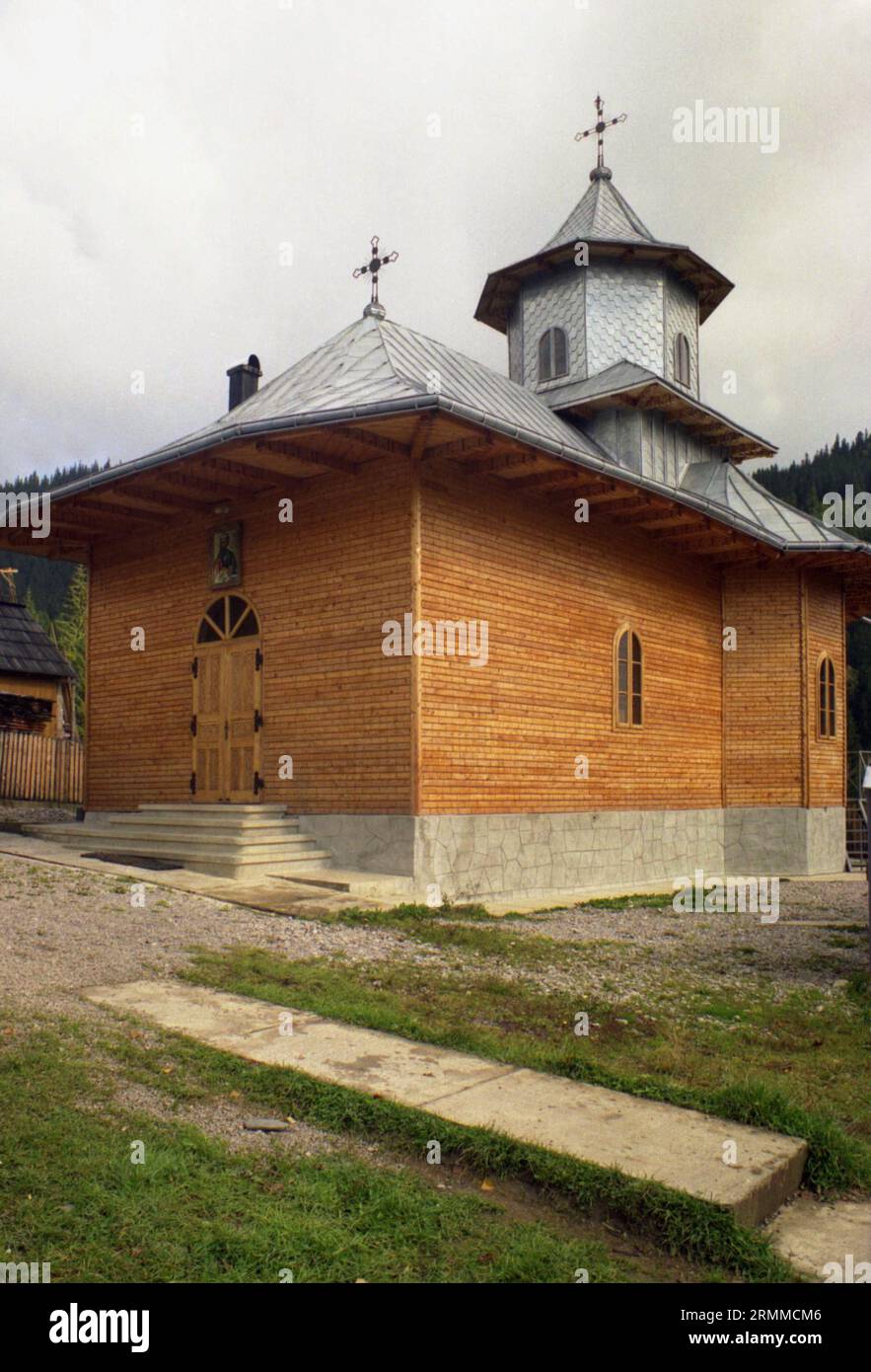 Suceava County, Romania, approx. 2000. Exterior view of the 15th ...