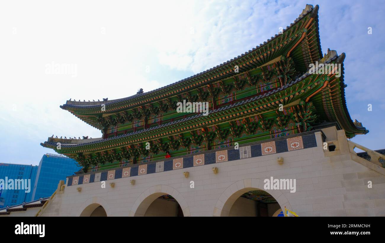 Gwanghwamun is the main and largest gate of Gyeongbok, the main palace ...