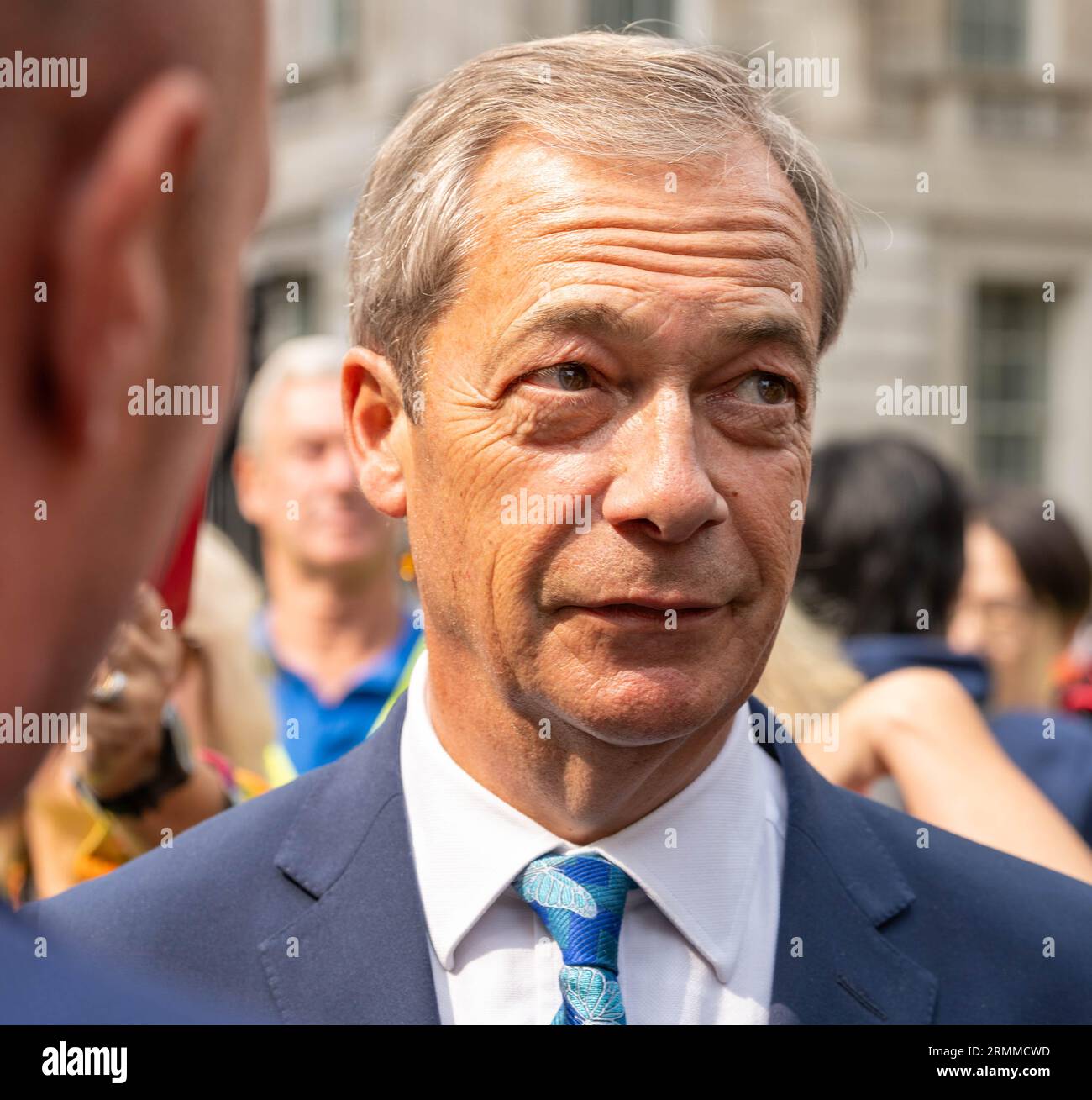 London, UK. 29th Aug, 2023. ULEZ demonstration outside Downing Street ...