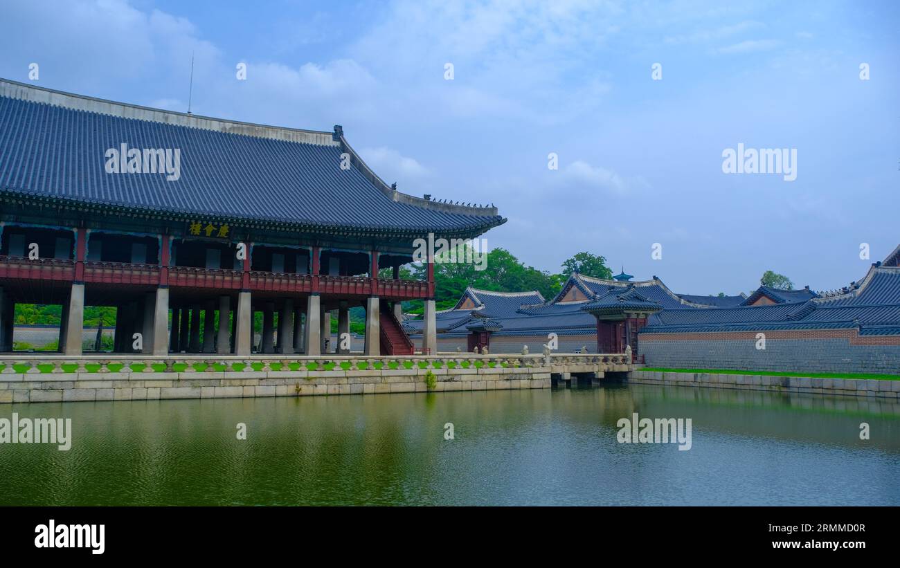 Gyeongbokgung Palace is the main palace in Seoul, South Korea Stock ...