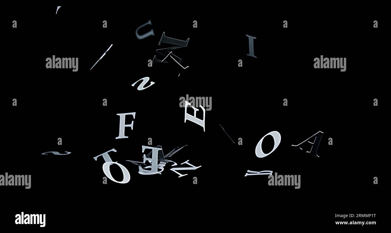 Falling letters alphabet hi-res stock photography and images - Alamy