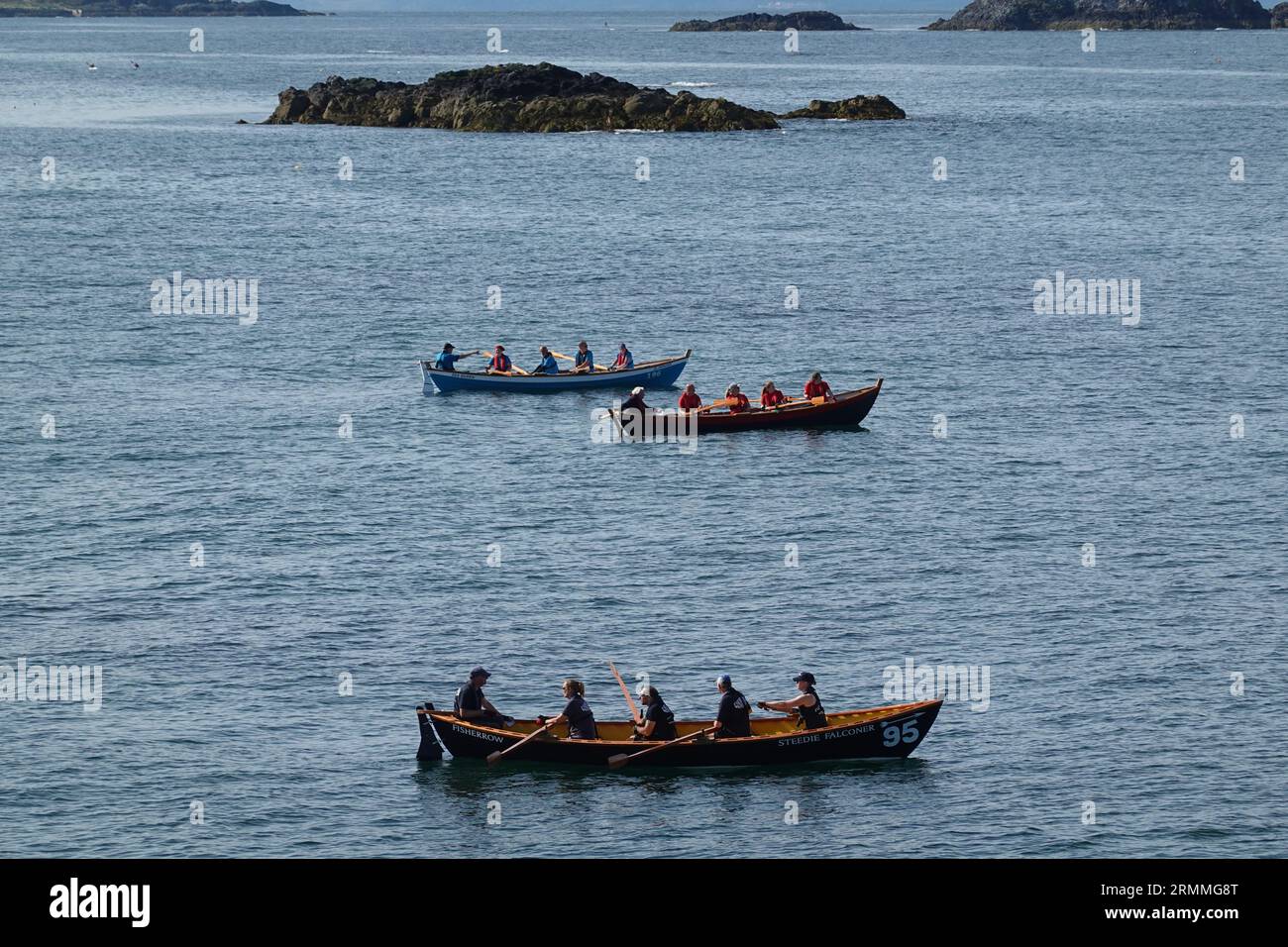 North Berwick Rowing Regatta in St Ayles Skiffs Stock Photo - Alamy