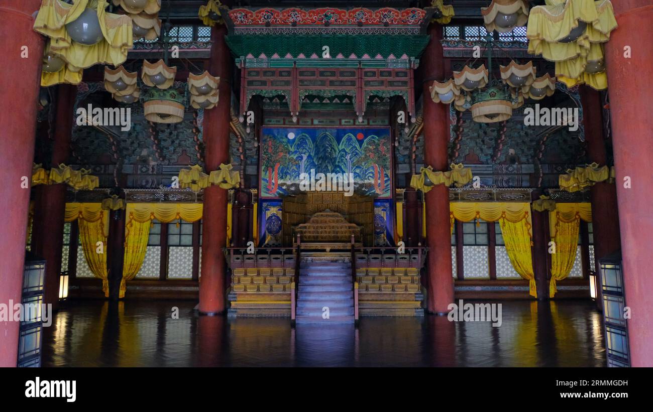 Injeongjeon or the Throne Hall at Changdeokgung Palace in Seoul, South ...