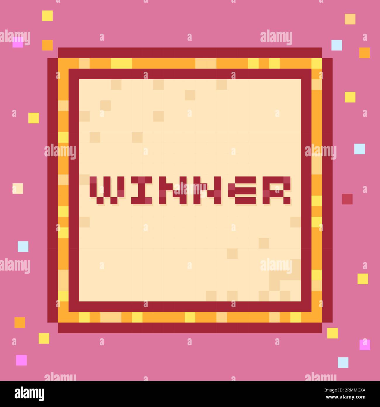 Winner sign. Pixel art style icon 8-bit Stock Vector Image & Art - Alamy