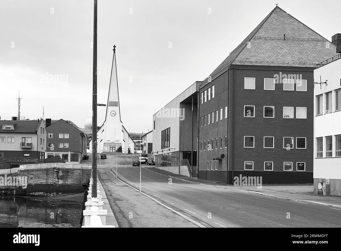 Black and white photo of vardo church hi-res stock photography and ...