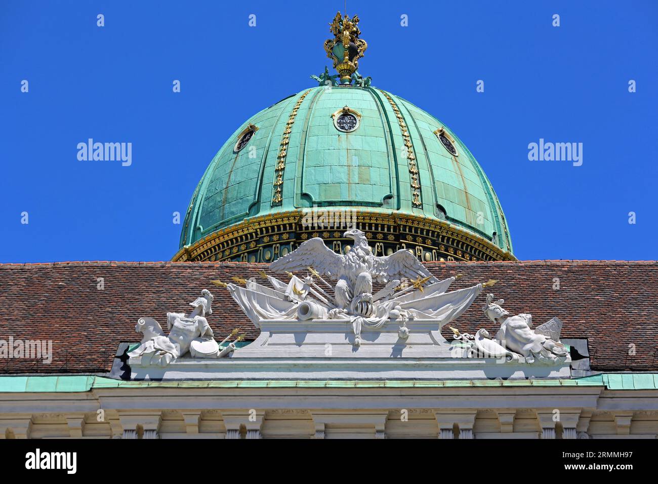 Dome at Historic Hofburg Imperial Palace in Vienna Austria Stock Photo ...