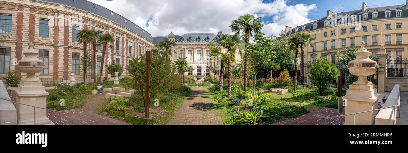 Paris, France - 08 26 2023: Bibliotheque Nationale de France Richelieu ...