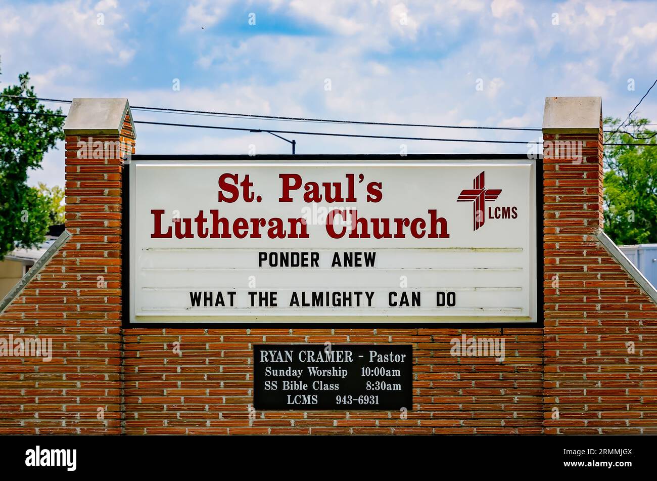 The St. Paul’s Lutheran Church sign is pictured, Aug. 19, 2023, in ...