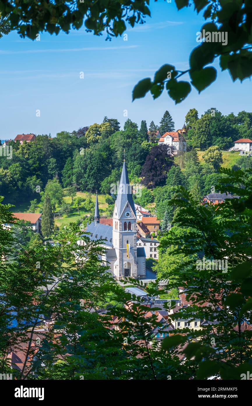 Aerial view over the city of Kulmbach (Franconia, Germany Stock Photo ...