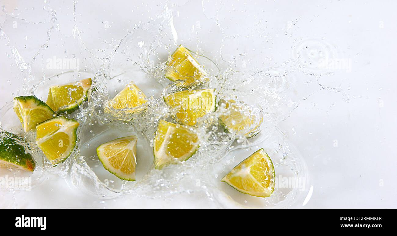 Fruits falling against white background hi-res stock photography and ...