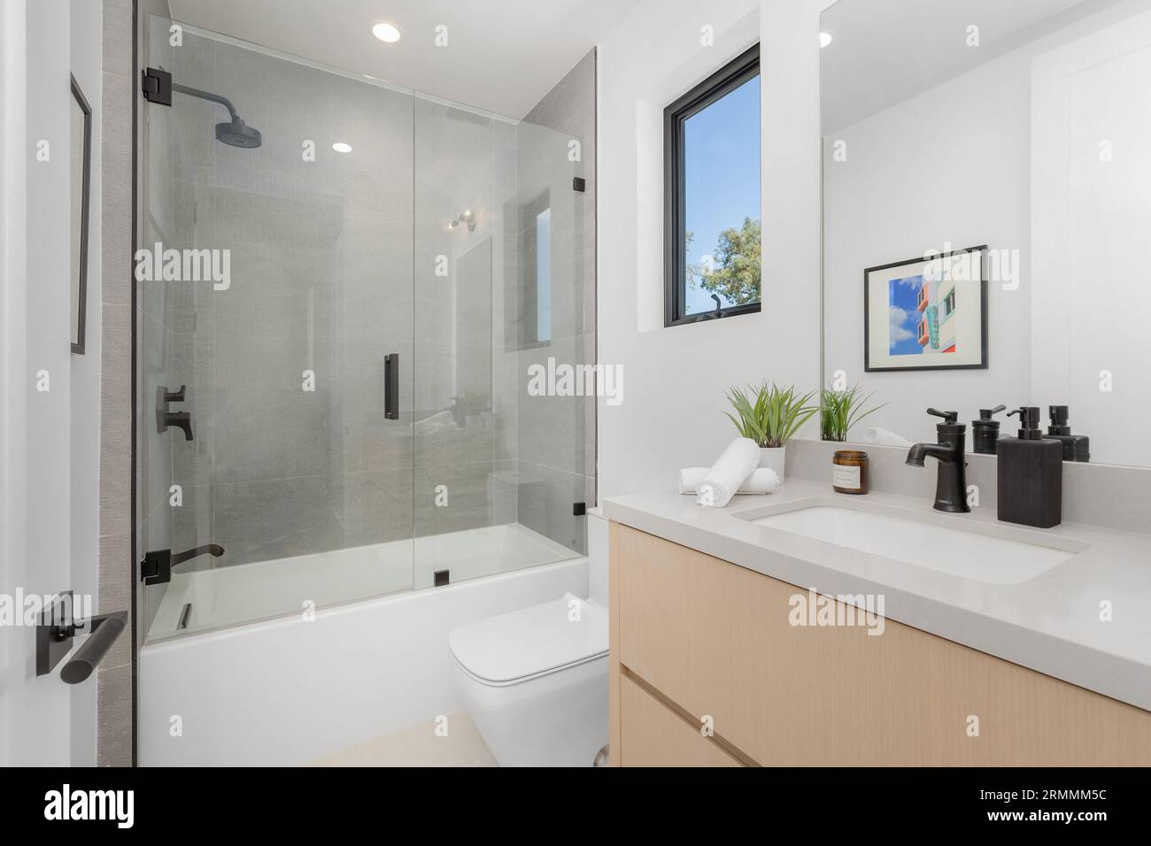 Contemporary shower stall featuring hi-res stock photography and images ...
