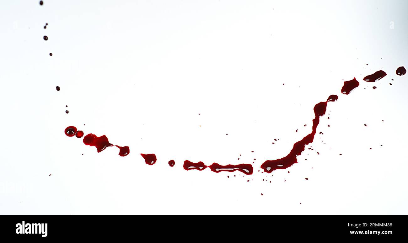 Blood Dripping against White Background Stock Photo - Alamy