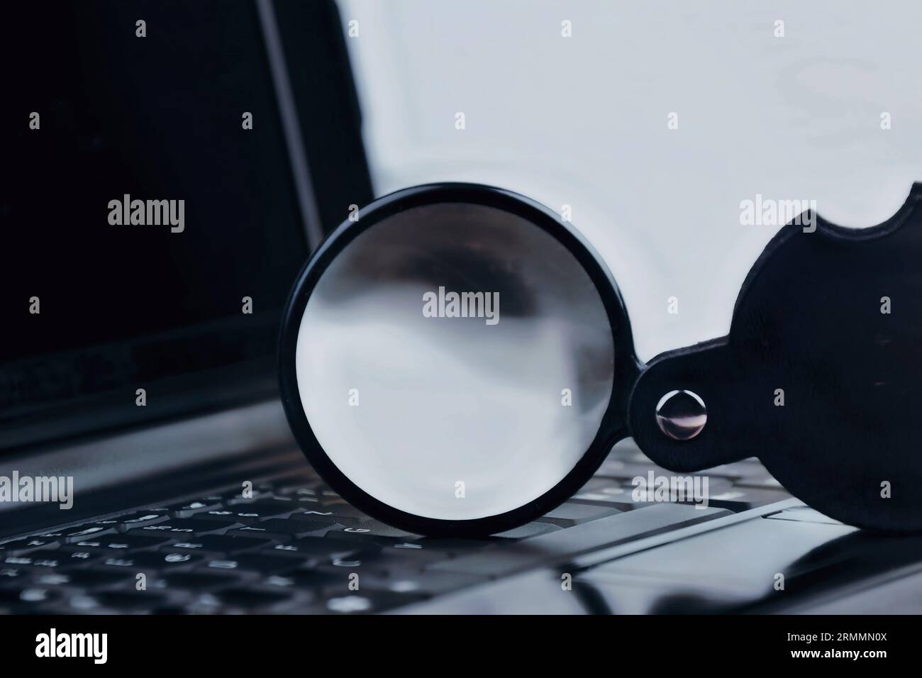 Magnifying glass computer screen hi-res stock photography and images ...