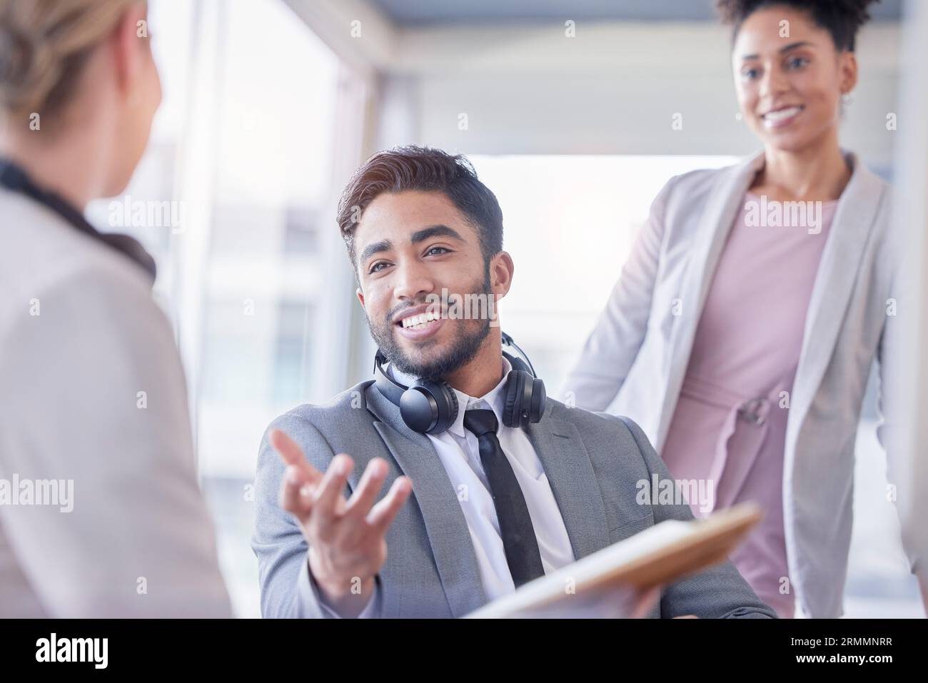 Business people, teamwork and planning in meeting discussion, happy ...