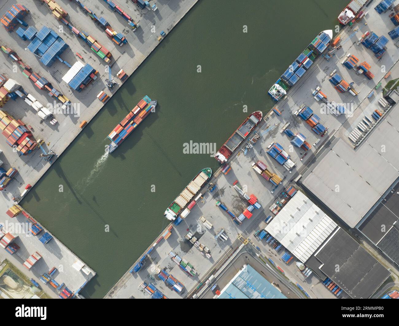 Aerial Elegance: Unveiling the Container Terminal at Port of Moerdijk ...