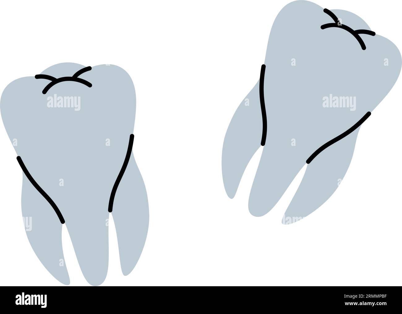 Teeth. October creepy holiday, Halloween party. Vector illustration ...