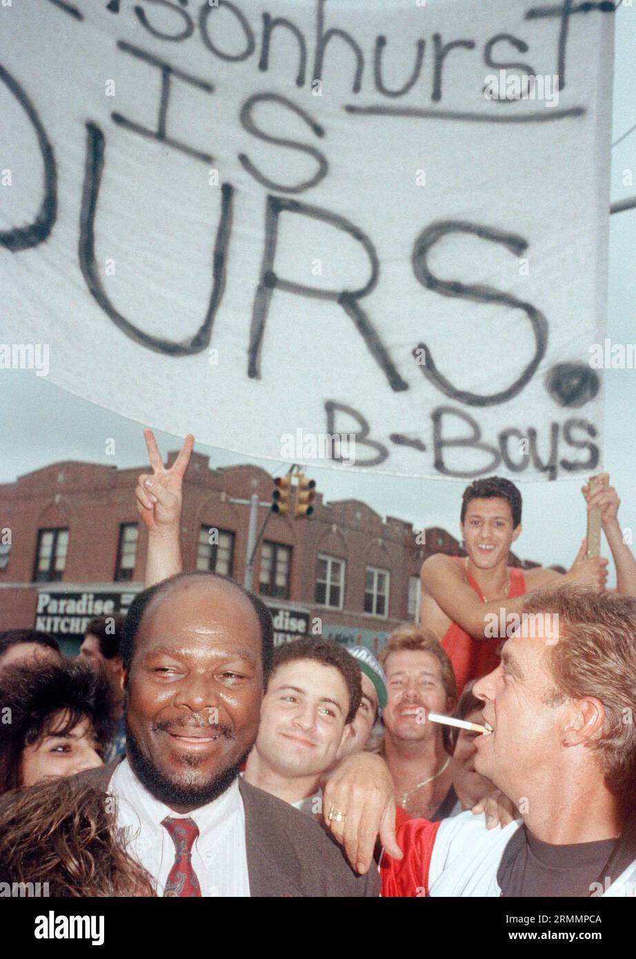 Congress of Racial Equality head Roy Innis, left, and TV personality ...