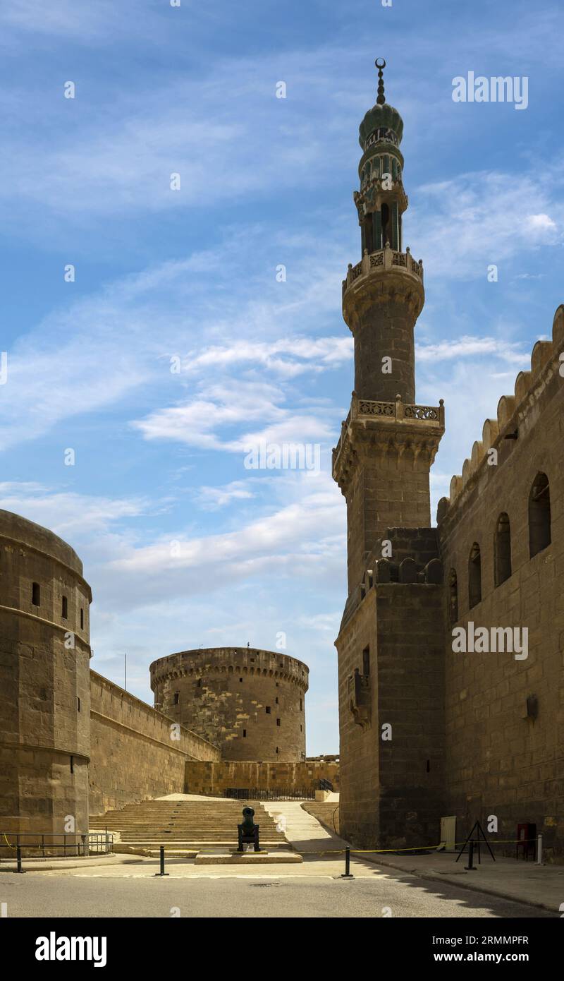 Al-Nasser Mohammed Ibn Kalawoun Mosque in the Cairo Citadel Stock Photo ...