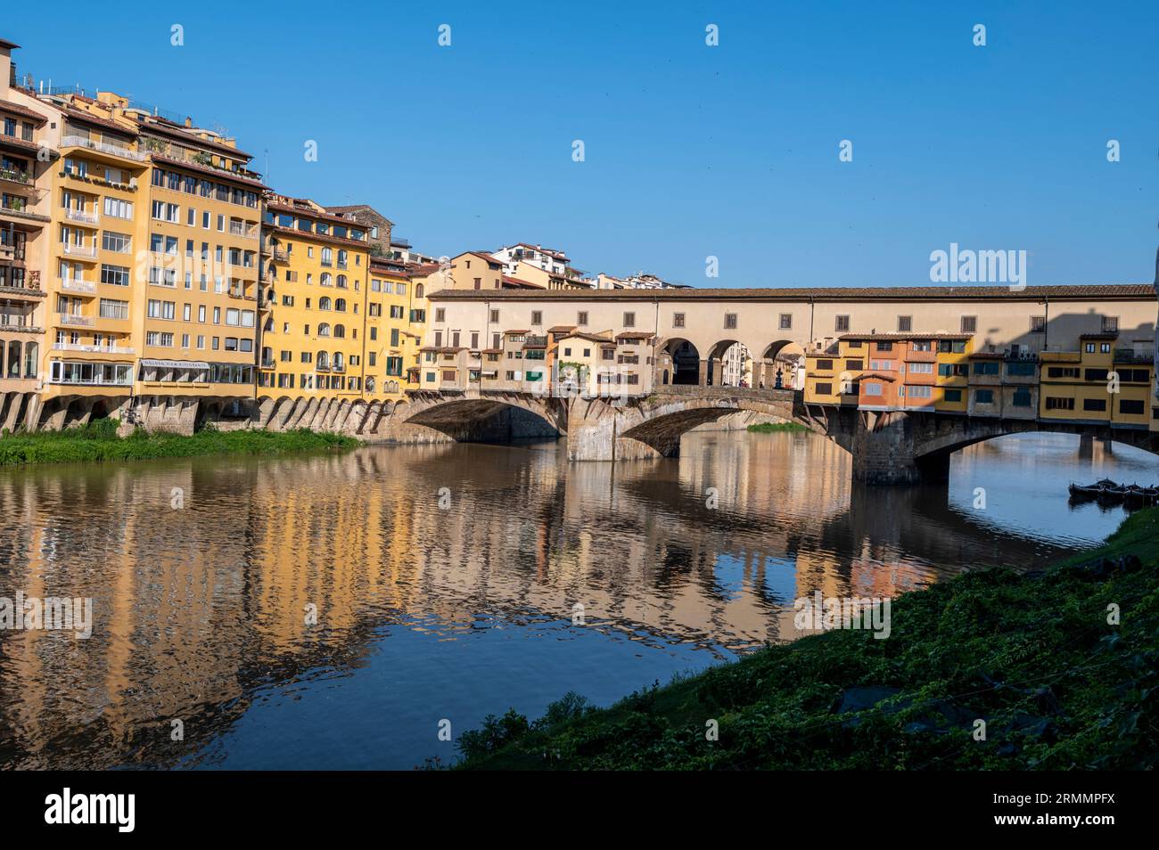 The oldest surviving medieval bridge (Ponte Vecchio) with its Roman ...