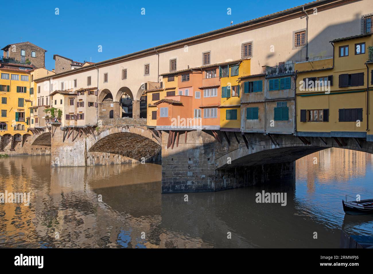 The oldest surviving medieval bridge (Ponte Vecchio) with its Roman ...