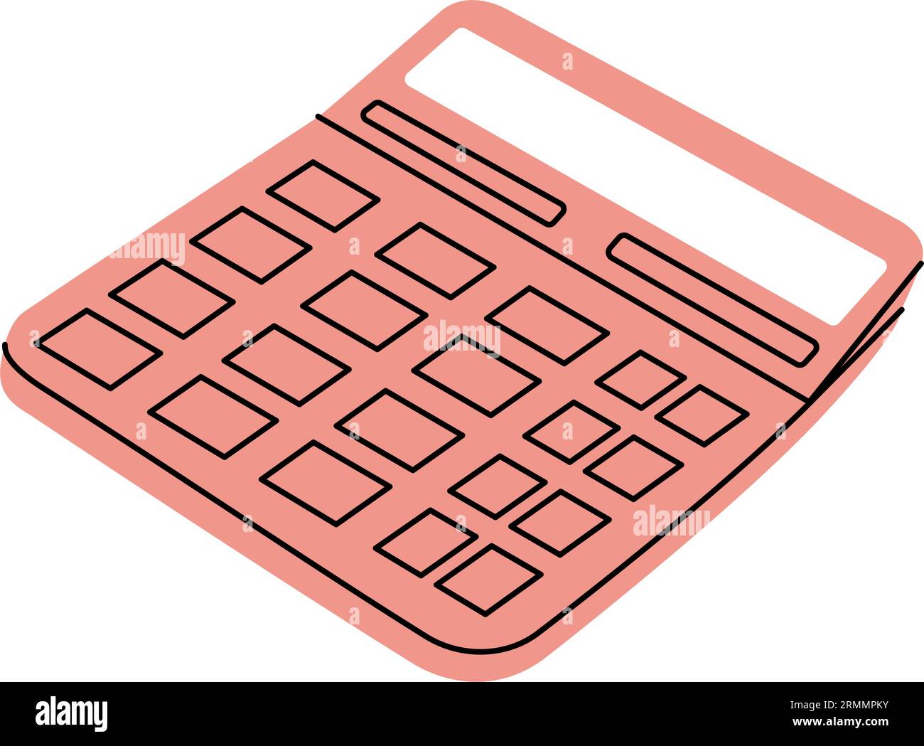 School calculator, office supplies. Back to school. Vector illustration ...