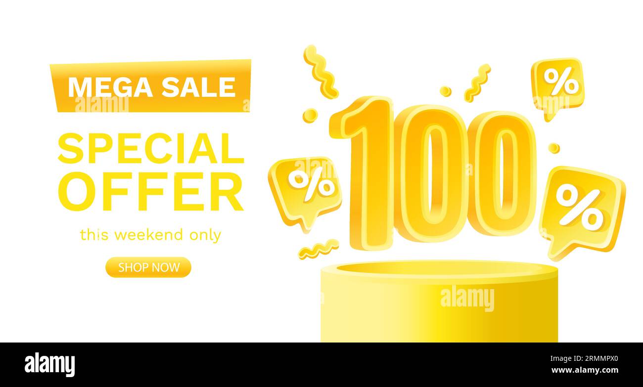 100 off sale banner sign board hi-res stock photography and images - Alamy