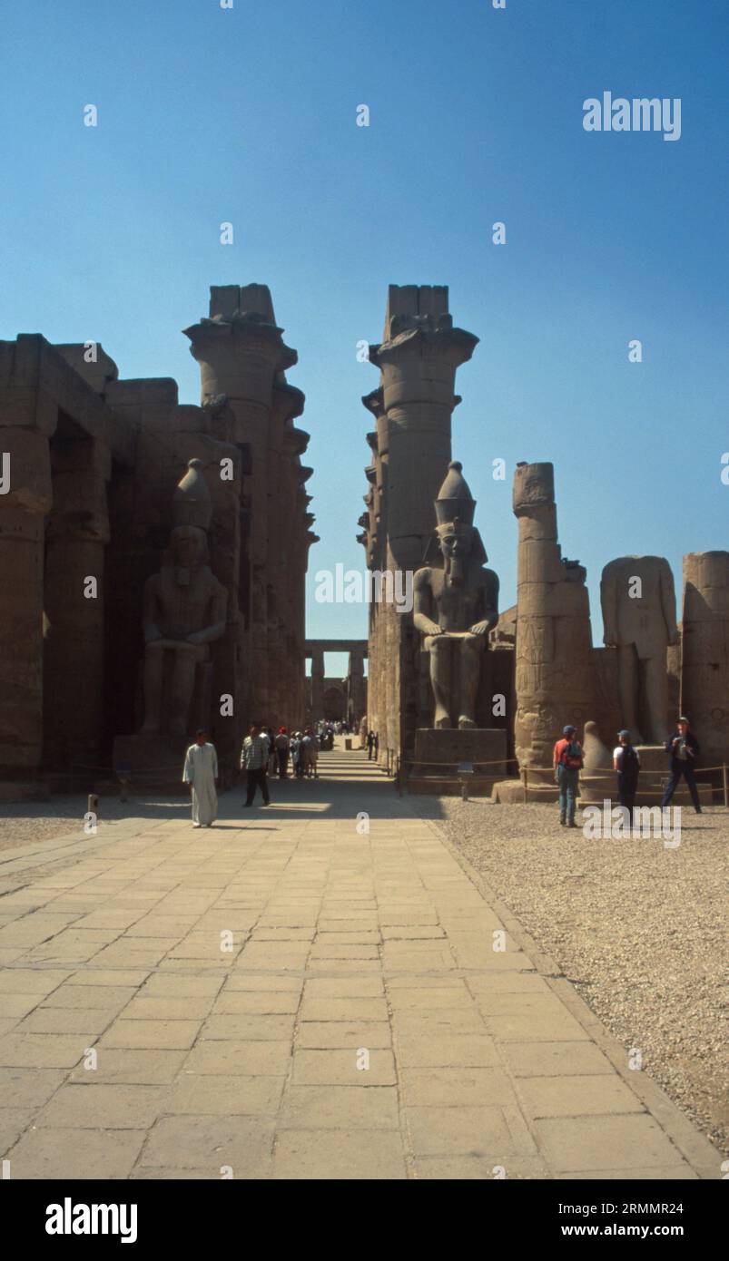 The Colonnade of Amenhotep 3rd Luxor Temple Luxor Egypt Stock Photo - Alamy