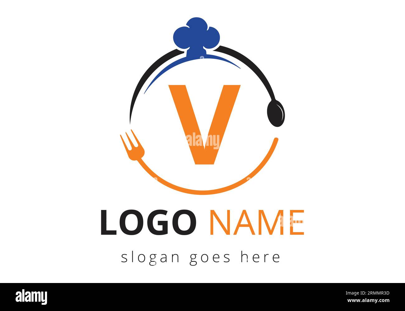 V restaurant logo hi-res stock photography and images - Alamy