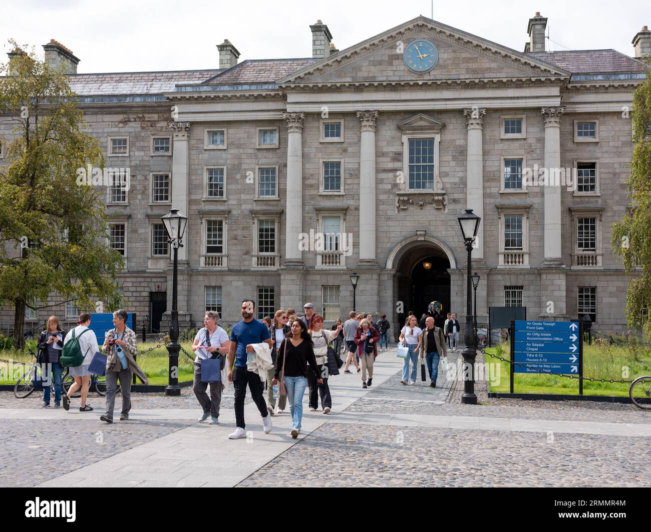 Tourists visiting Trinity College in Dublin city, Ireland Stock Photo ...