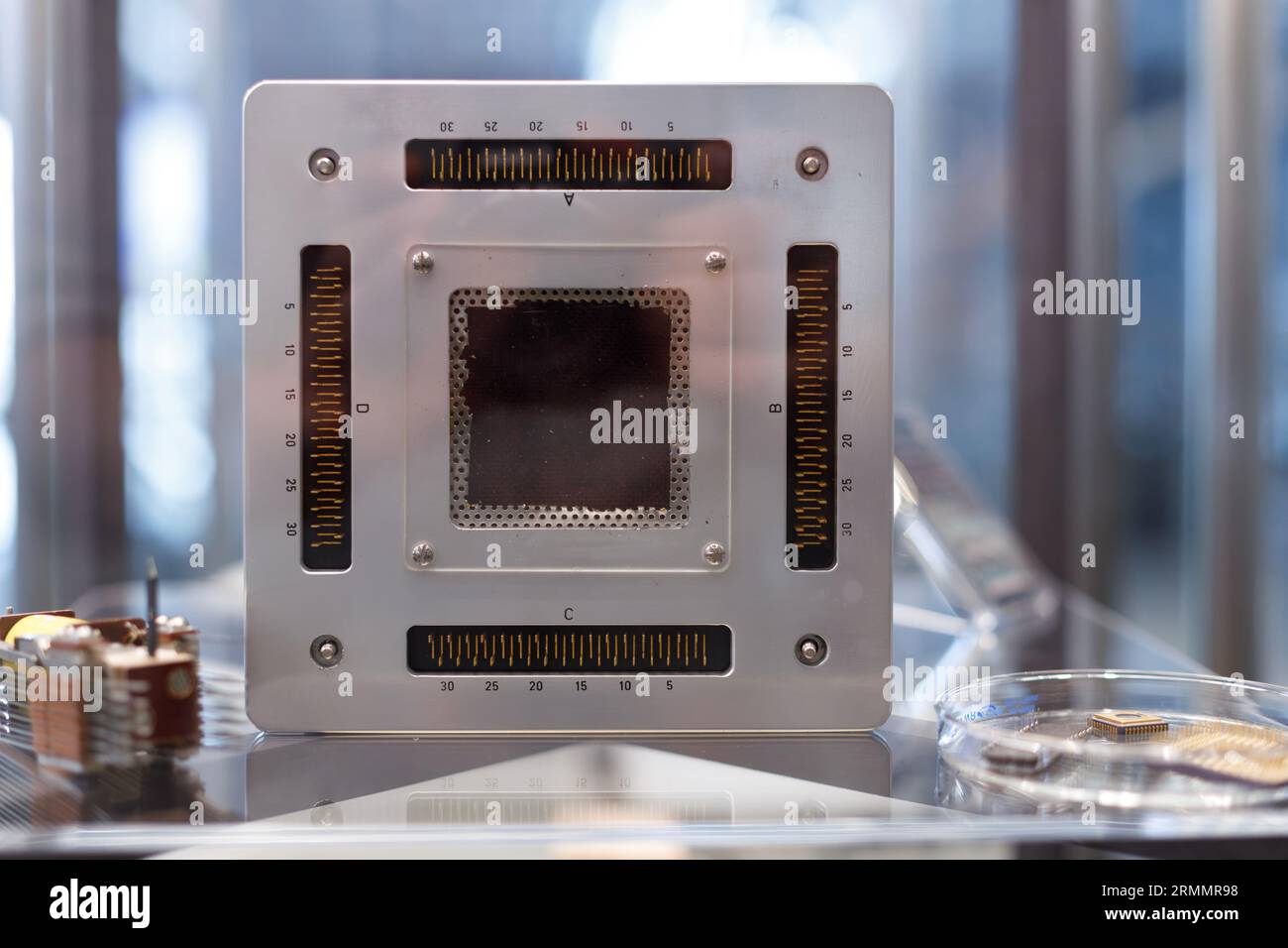 OSLO, NORWAY. MAY 01, 2022: Antique Computer Processor Exhibit in Oslo ...