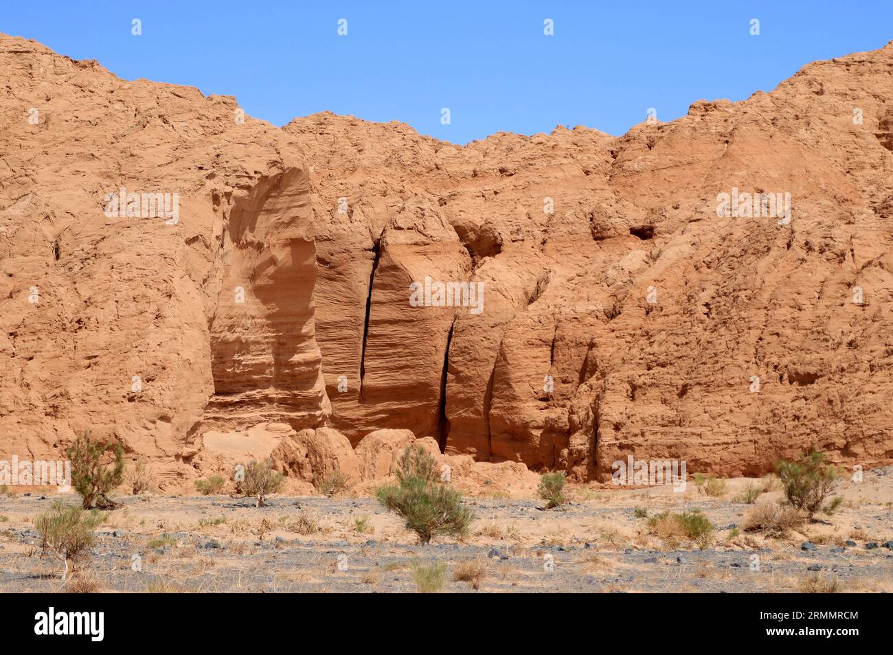 The rock formations in Nemegt canyon, Umnugobi, Mongolia Stock Photo ...