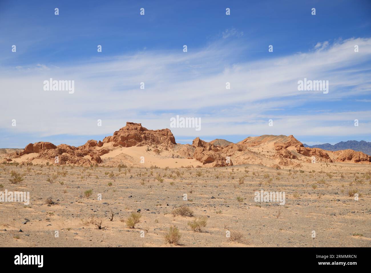 The rock formations in Nemegt canyon, Umnugobi, Mongolia Stock Photo ...