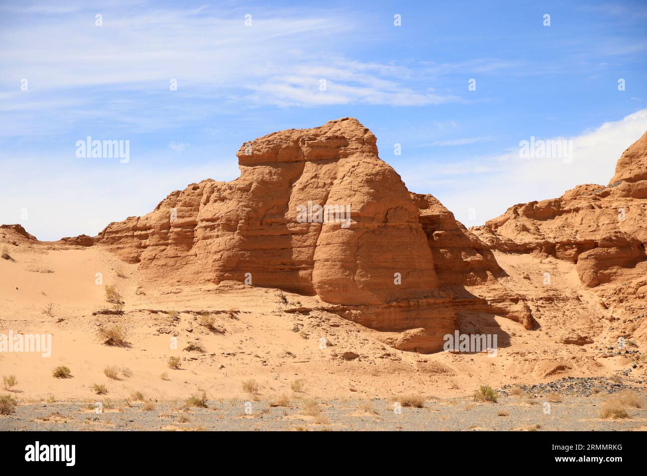 The rock formations in Nemegt canyon, Umnugobi, Mongolia Stock Photo ...