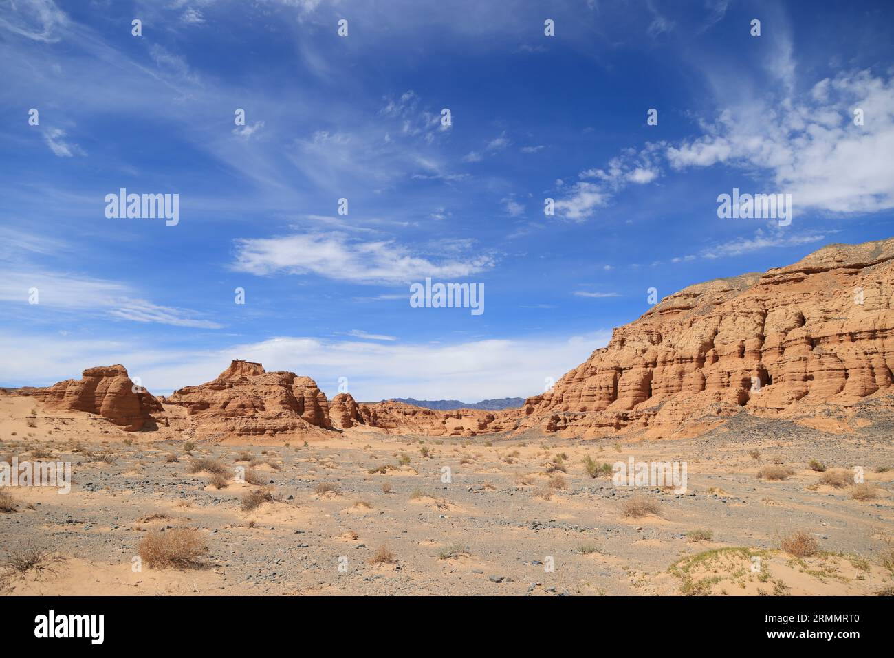 The rock formations in Nemegt canyon, Umnugobi, Mongolia Stock Photo ...