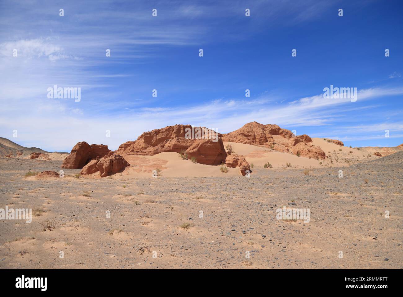 The rock formations in Nemegt canyon, Umnugobi, Mongolia Stock Photo ...