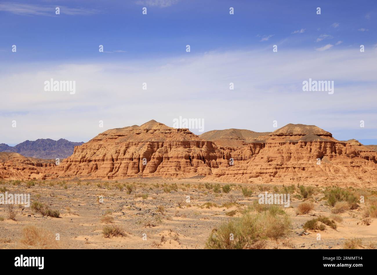 The rock formations in Nemegt canyon, Umnugobi, Mongolia Stock Photo ...