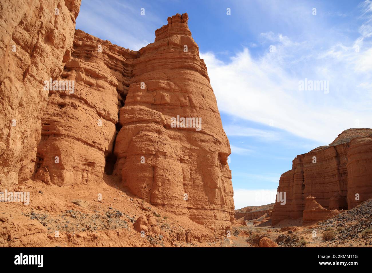 The rock formations in Nemegt canyon, Umnugobi, Mongolia Stock Photo ...