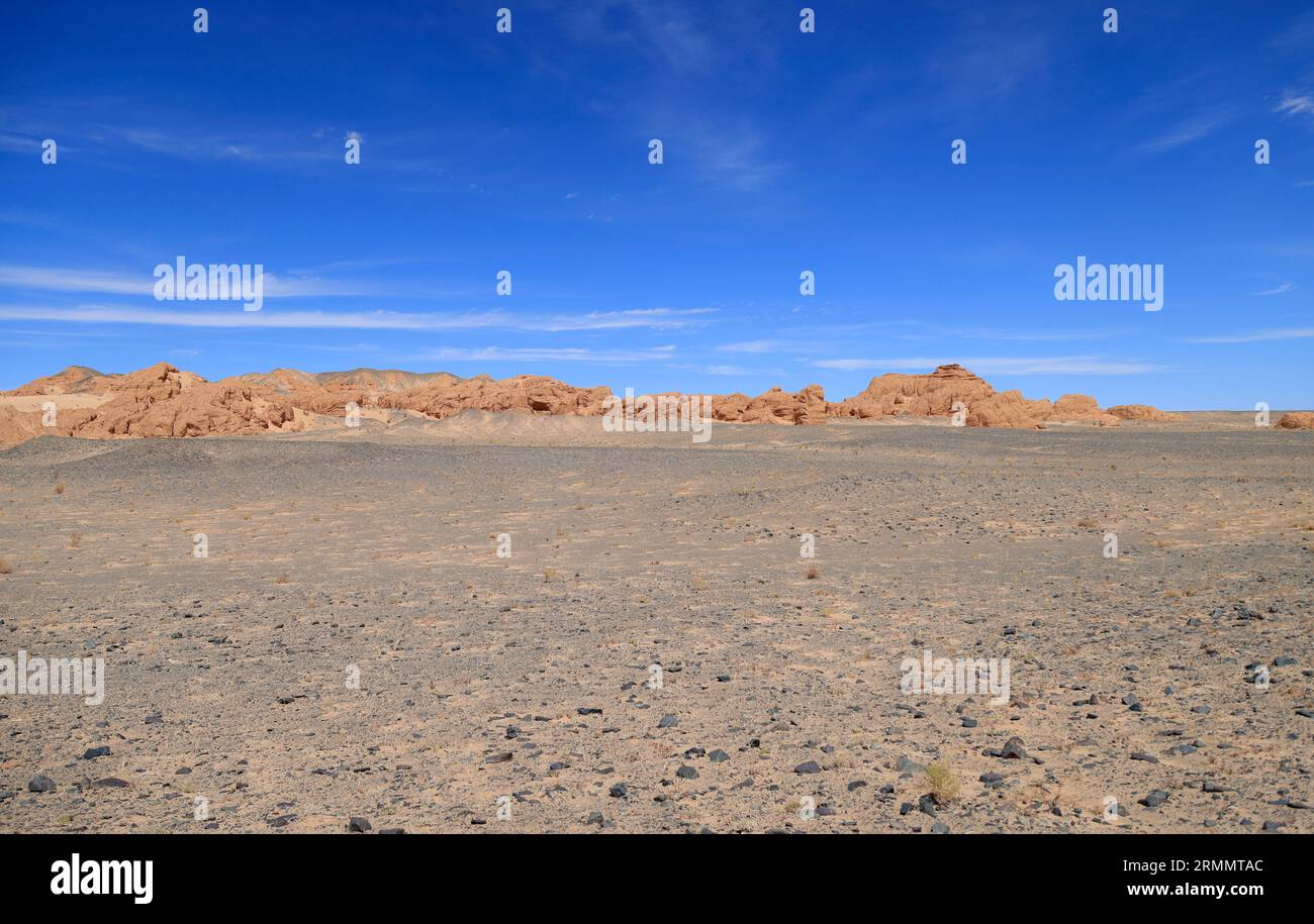 The rock formations in Nemegt canyon, Umnugobi, Mongolia Stock Photo ...