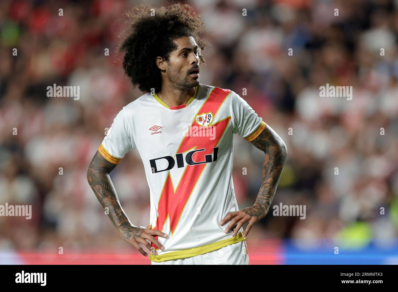 Madrid, Spain. 28th Aug, 2023. Aridane Hernandez of Rayo Vallecano ...
