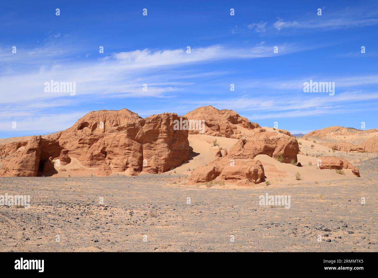 The rock formations in Nemegt canyon, Umnugobi, Mongolia Stock Photo ...