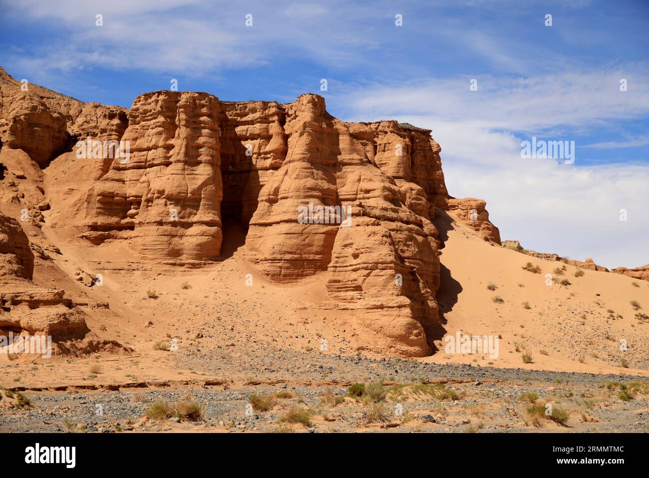 The rock formations in Nemegt canyon, Umnugobi, Mongolia Stock Photo ...