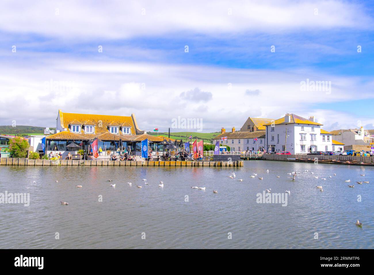Dorset restaurants - The Rise restaurant on the left, and the George ...