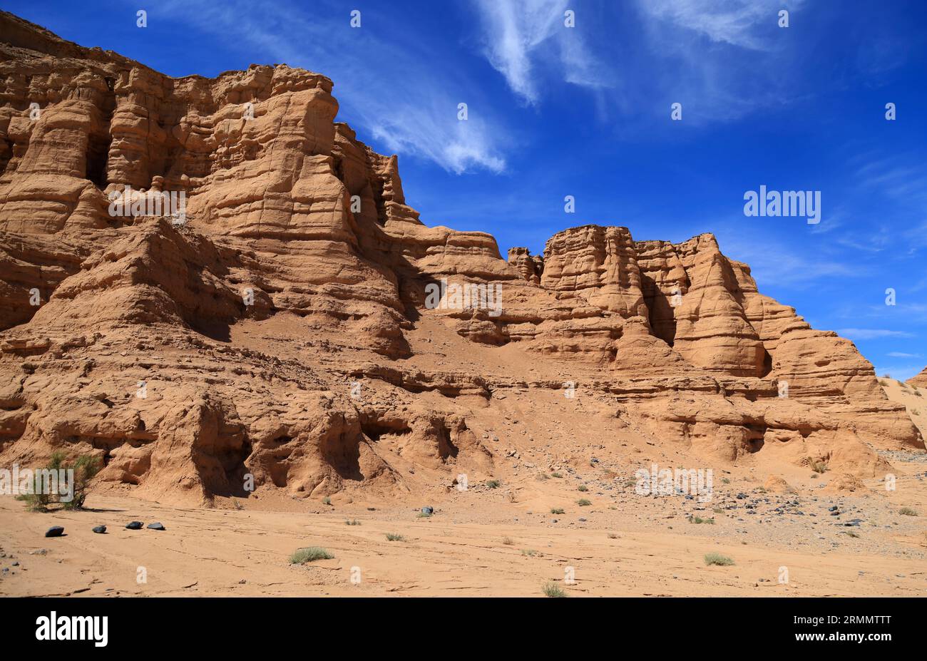 The rock formations in Nemegt canyon, Umnugobi, Mongolia Stock Photo ...