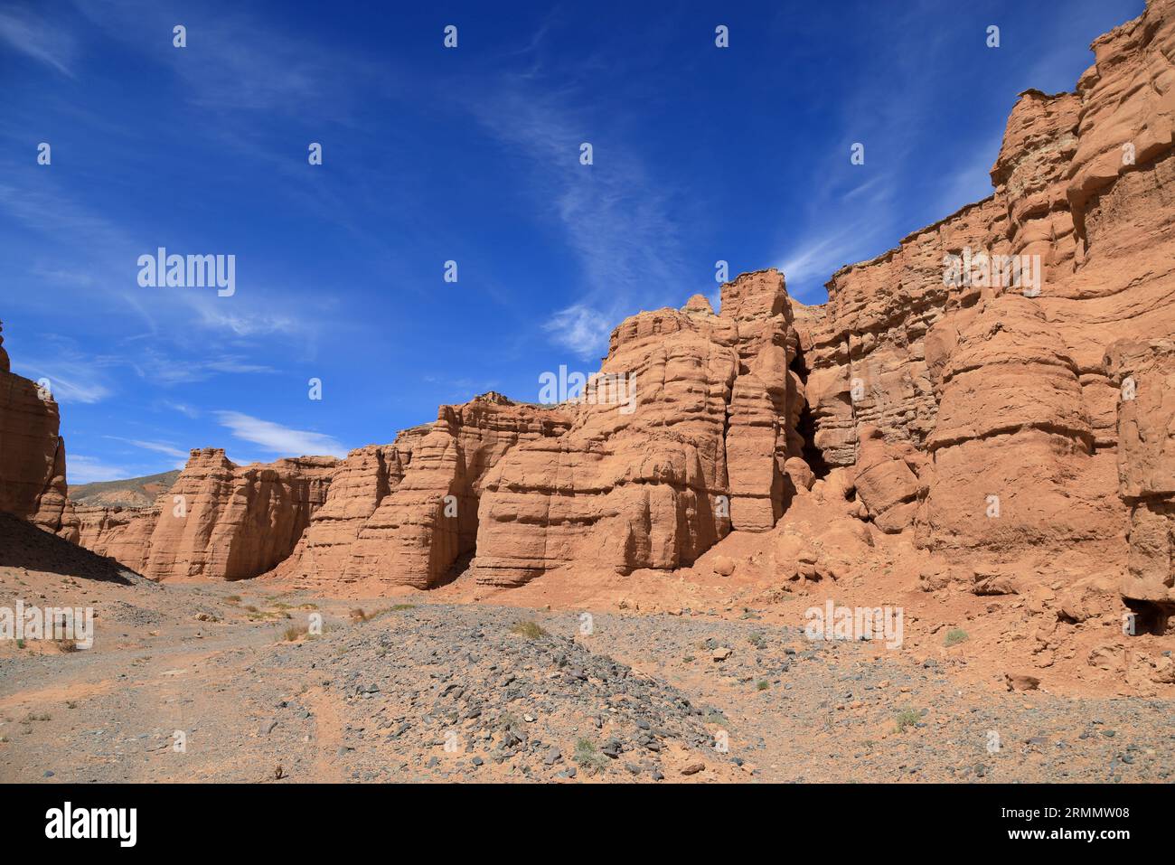 The rock formations in Nemegt canyon, Umnugobi, Mongolia Stock Photo ...